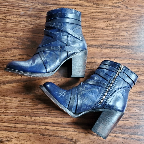 Freebird by Steven | Shoes | Rare Freebird By Steven Blue Gem Booties 9 | Poshmark